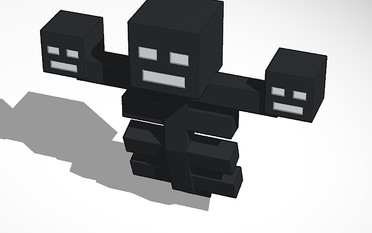 3D design Minecraft Wither | Tinkercad