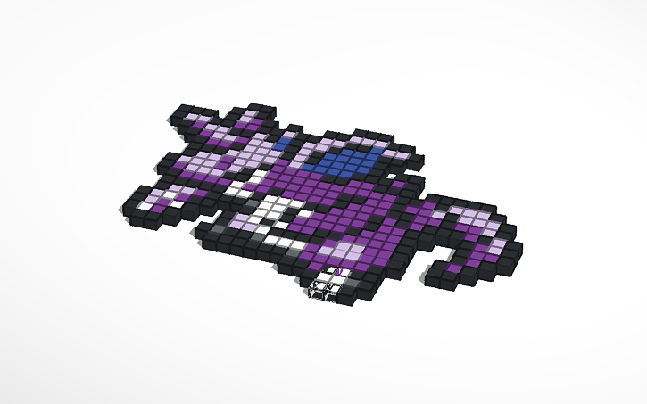 3D design nidoking pixel art | Tinkercad