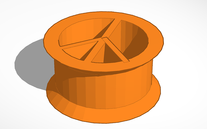 3D design 5/8" Peace Sign Ear Gauge - Tinkercad