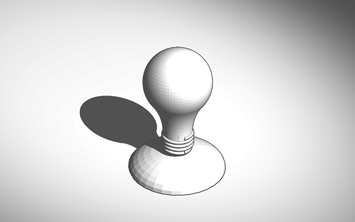 3D design light bulb - Tinkercad