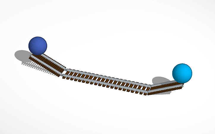 3D design balls on tracks | Tinkercad