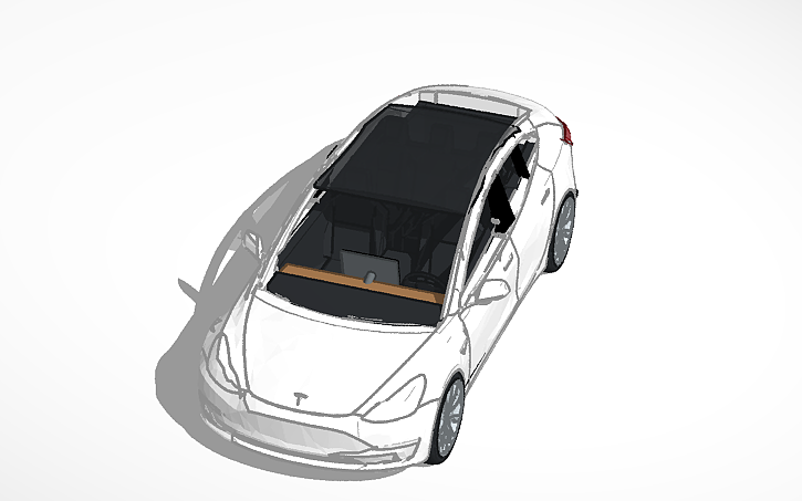 3D design Tesla Model 3 Performance - Tinkercad