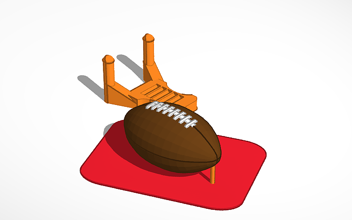 3D design Football and kicking stand - Tinkercad
