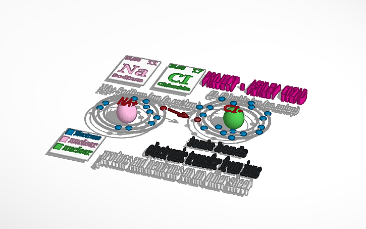 3d Design Atomic Structure Project Walker Tinkercad