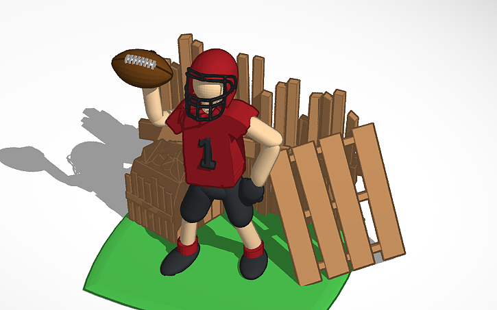 3D design football player - Tinkercad