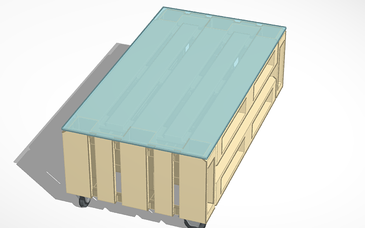 3D design Coffee table of pallets - Tinkercad