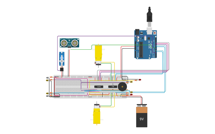 Circuit design Carrito bluetooth - Tinkercad