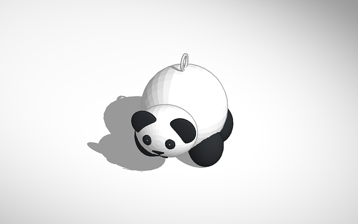 3D design Copy of 3D Panda Model/Keychain - Tinkercad