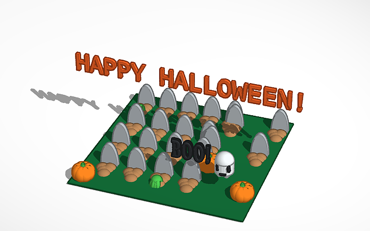 3D design dtech happy halloween - Tinkercad