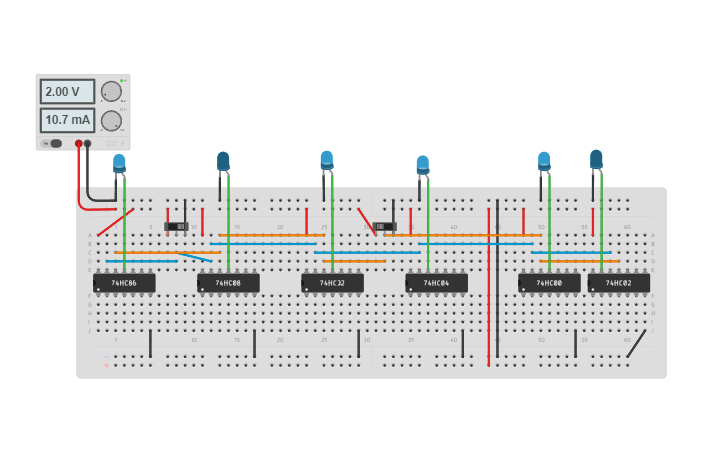 Circuit design Logic Gates - Tinkercad