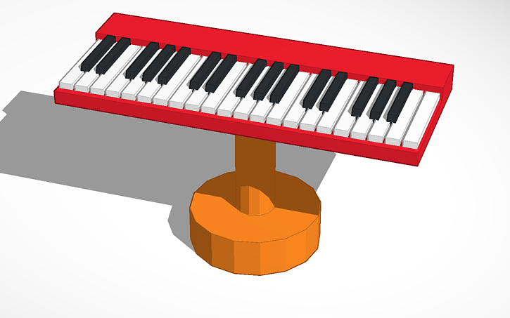 3D design Piano Keyboard Cufflinks | Tinkercad