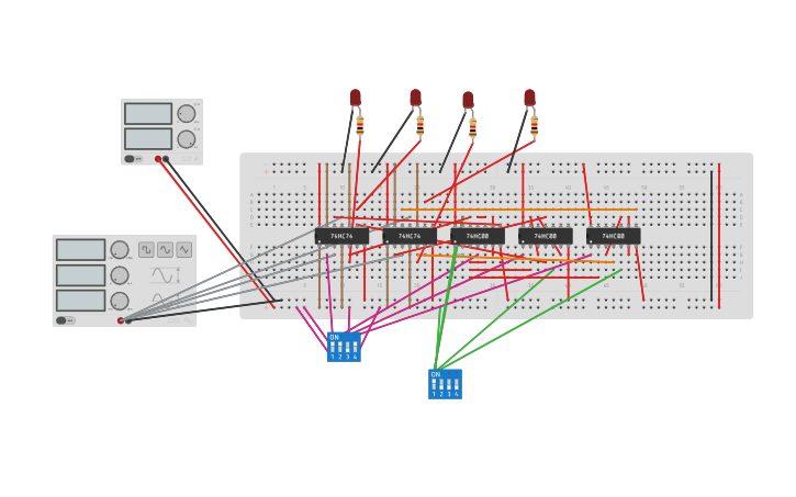 Circuit design Parallel In Serial Out Shift Register - Tinkercad
