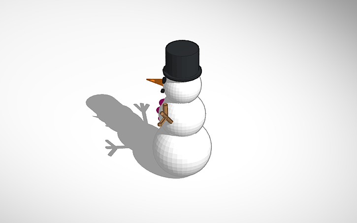 3D design snowman | Tinkercad