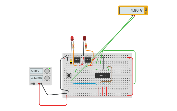 Circuit design Three states from momentary button using JK Flip Flop ...