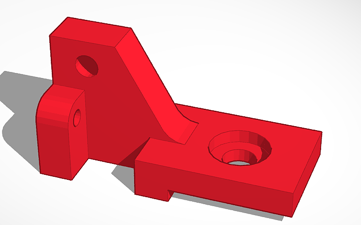 3D design roller rest bracket - Tinkercad