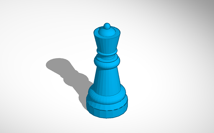 3D design Chess Queen - Tinkercad