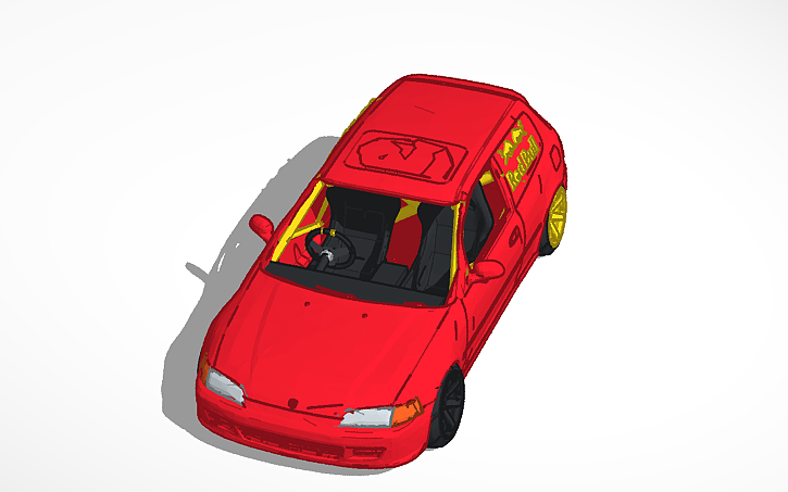 3D design Civic red bull edition - Tinkercad