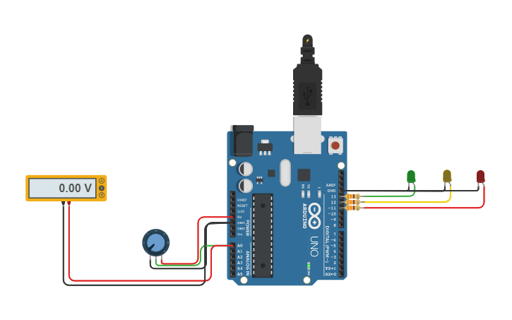 Circuit design อินพุต analog | Tinkercad