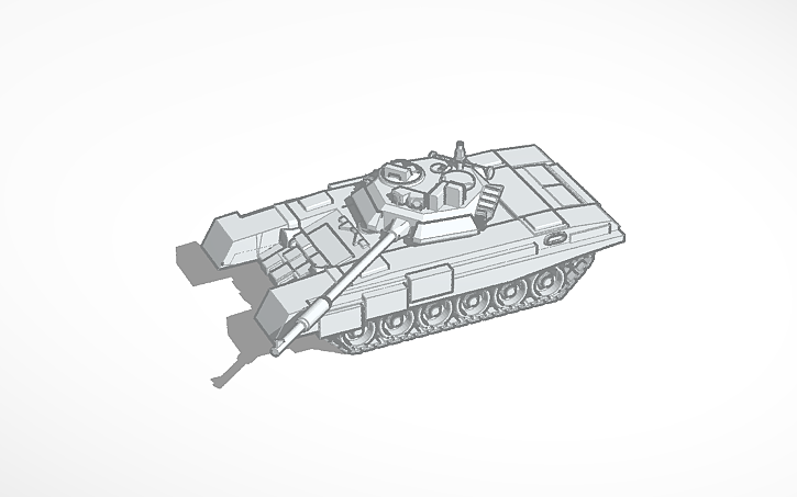3D design T-90 Tank Modificated | Tinkercad