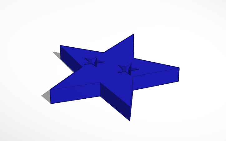 3D design Star Button - Tinkercad