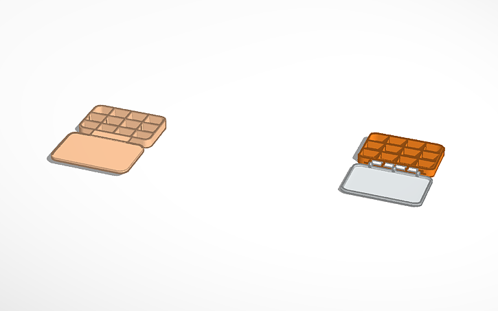 3D design storage box divider 3-4 side | Tinkercad