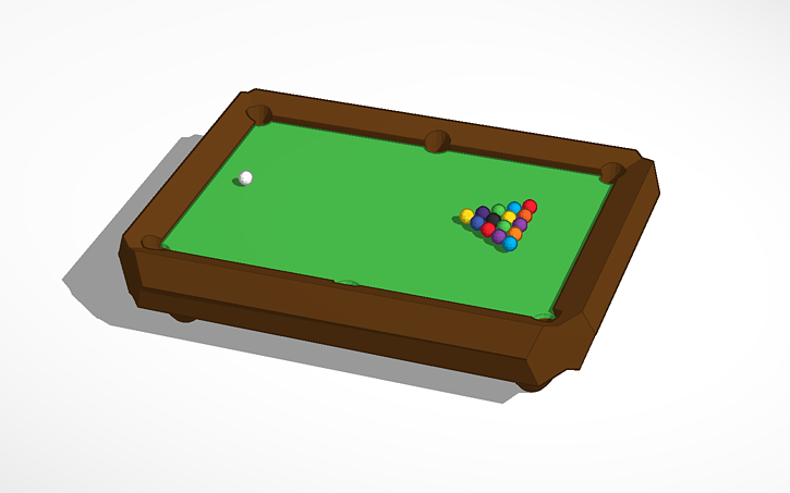 3D design pool table - Tinkercad