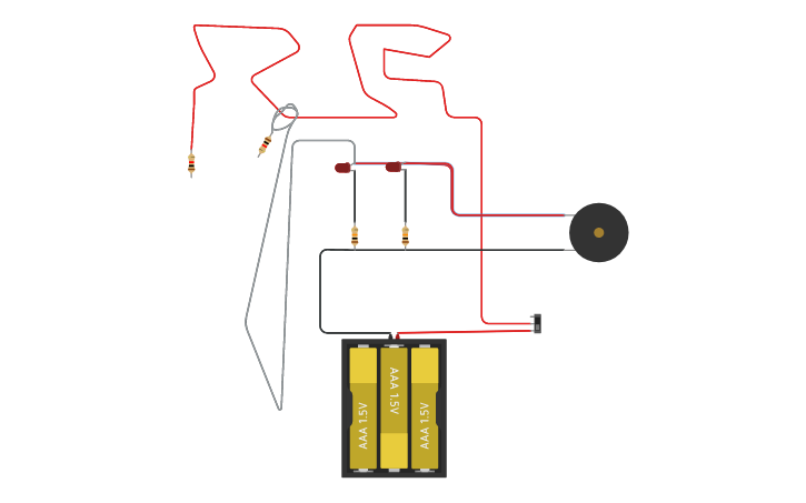 Circuit design Buzz Wire Game - Tinkercad