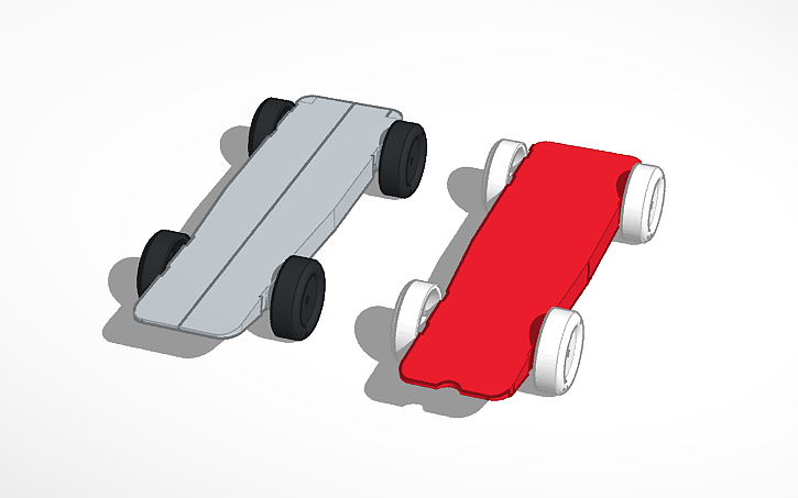 3D design Pinewood derby Flat Car w/Extended Rear wheel base | Tinkercad