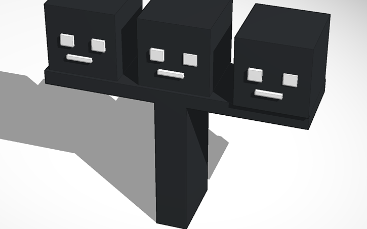 3D design Minecraft Wither - Tinkercad