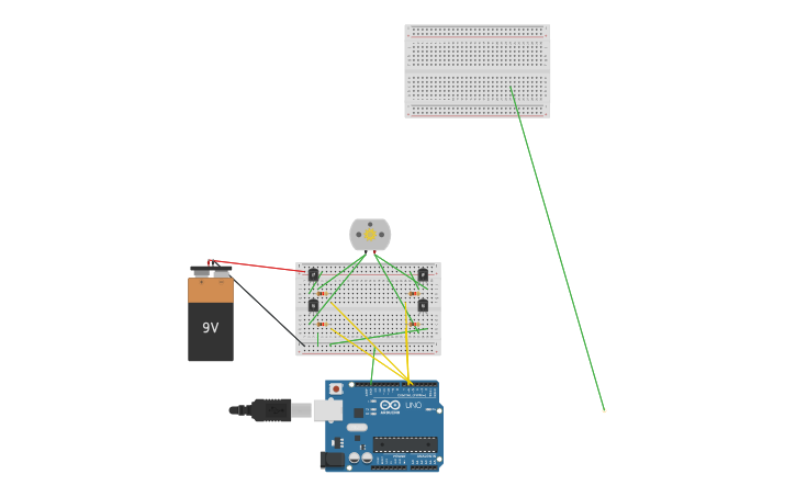 Circuit design Dc motor with bjt - Tinkercad