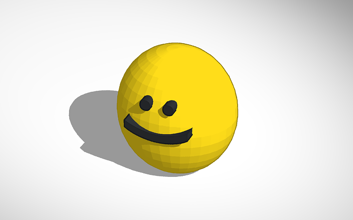 3D design Smilling emoji - Tinkercad