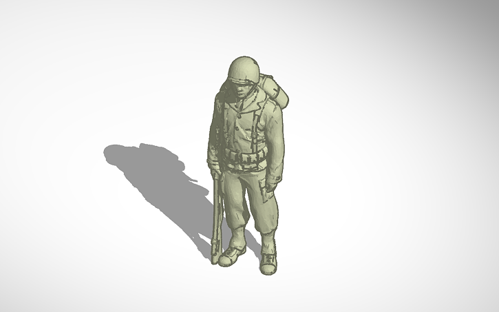 3D design (WW2) American soldier - Tinkercad