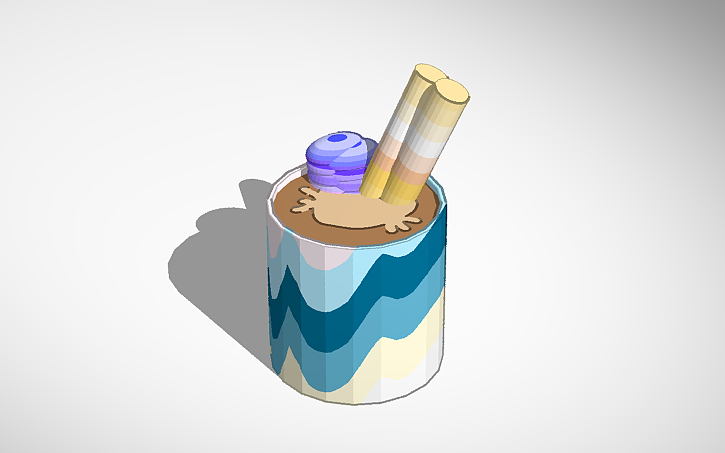 3D design Sunset Ocean Hot Chocolate - Tinkercad