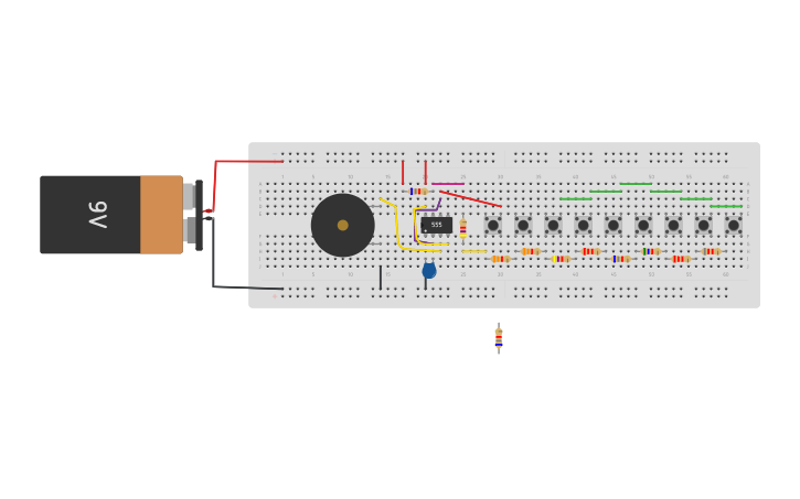 Circuit design Taller #1 3T 2021-11 Piano - Tinkercad