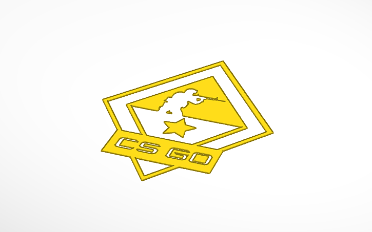 3D design CSGO case emblem - Tinkercad