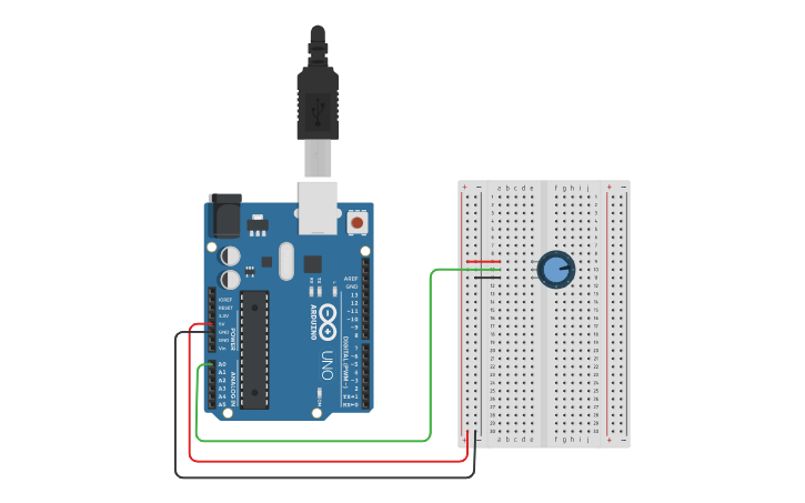 Circuit Design Analogread With Potentiometer Tinkercad