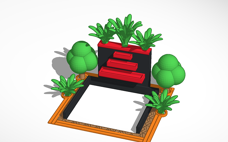 3D design Square Pond - Tinkercad