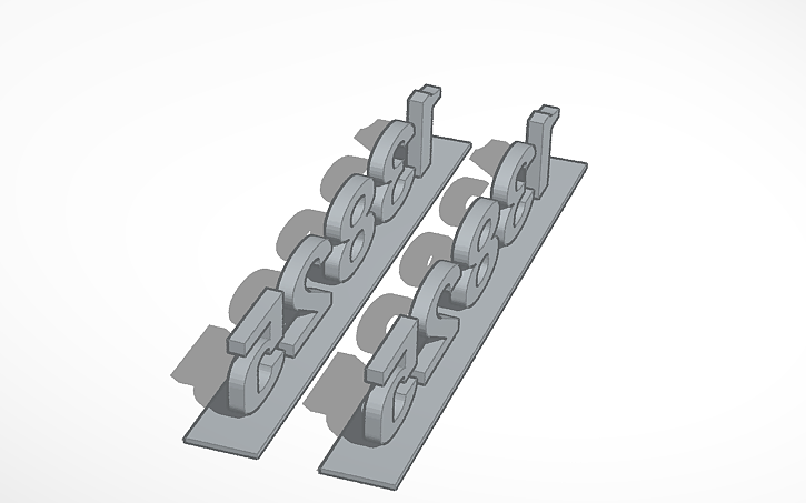 3D design FTC Number Plate - Tinkercad