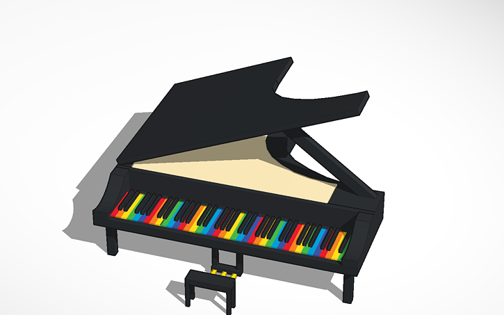 3D design Grand Piano | Tinkercad