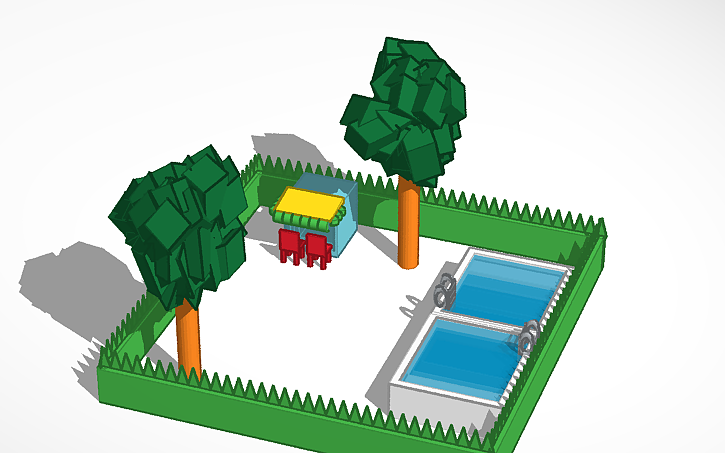 3D design piscina - Tinkercad