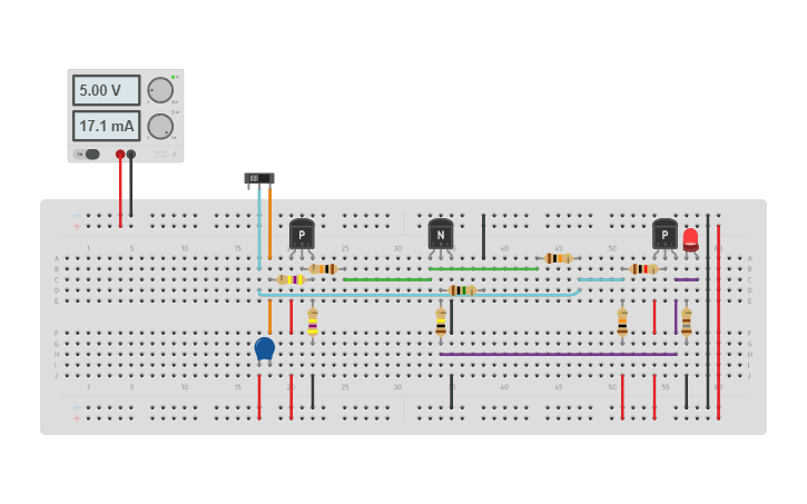 Circuit design Switch on off - Tinkercad