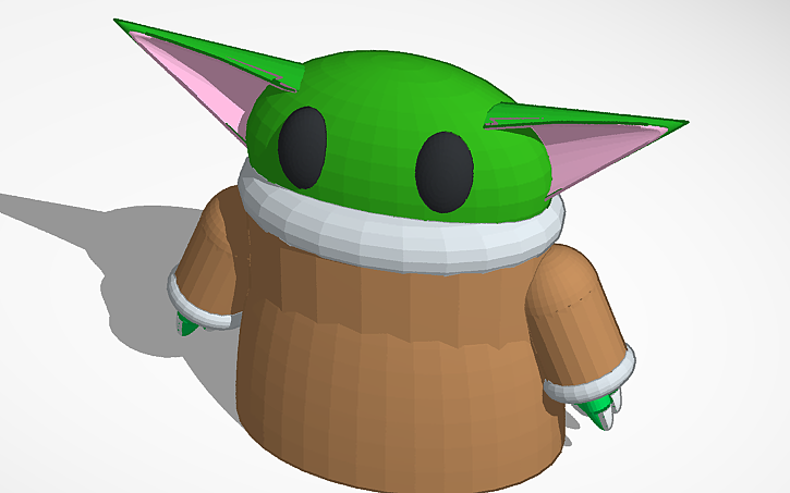 3D design Grogu - Tinkercad