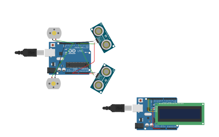Circuit Design Simple Distance Avoiding Car Tinkercad