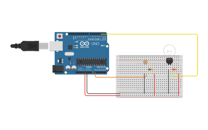 Circuit design Photoresistor - Light Driving Circuit | Tinkercad