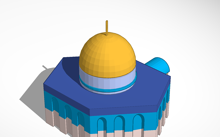 3D design Dome of the Rock - Tinkercad