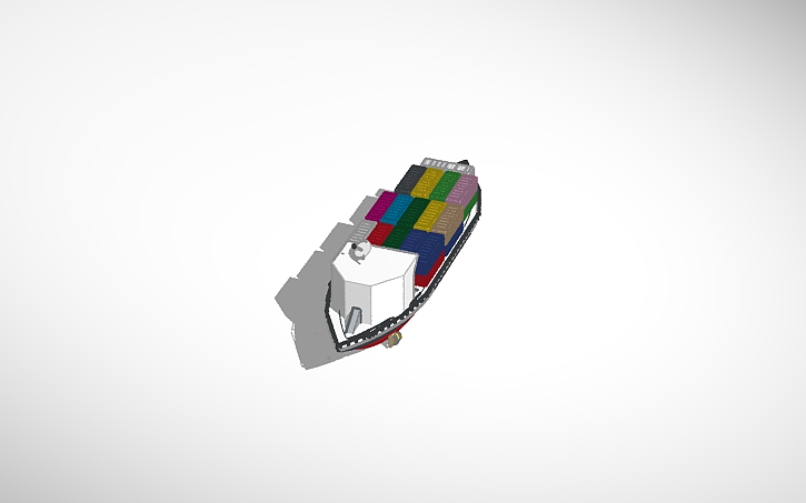 3D design Barco carguero - Tinkercad