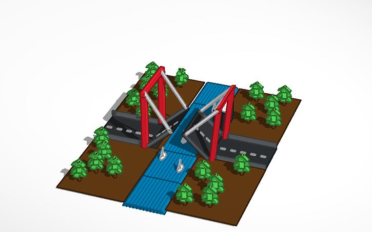 3D design Bridge - Tinkercad