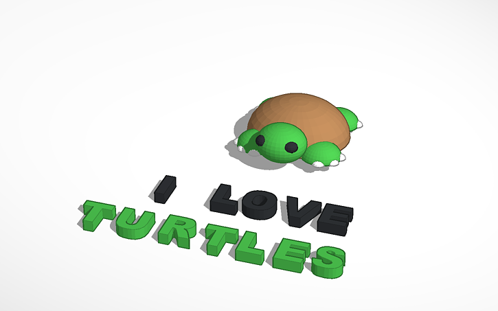 3D design Pepe the Turtle - Tinkercad