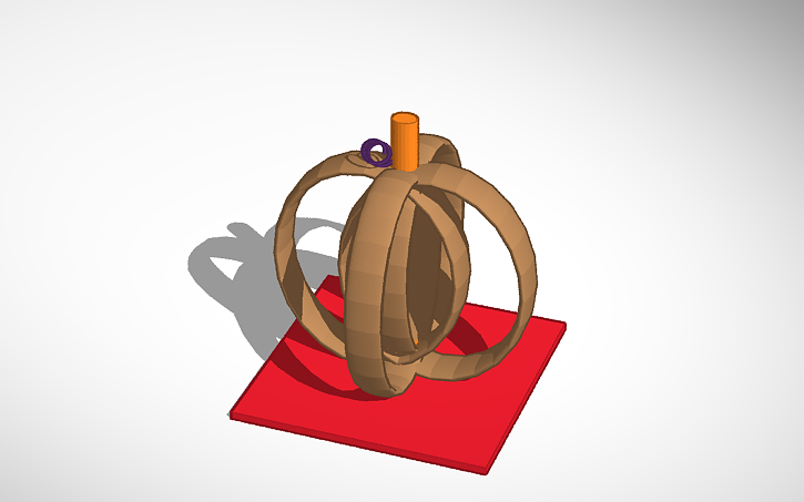 3D design pumpkin - Tinkercad
