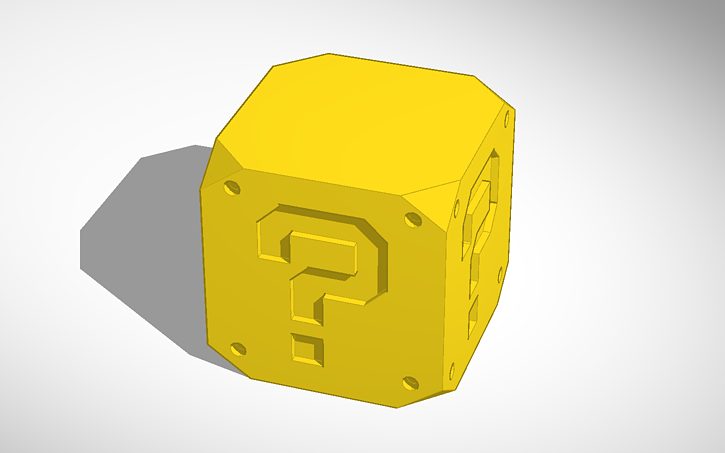 3D design mario block - Tinkercad
